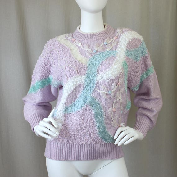 80s Pastel Purple Ugly Awesome Sweater | Pearl / Flow… - Gem