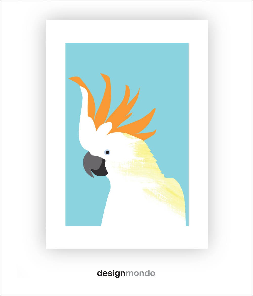 Cockatoo Print Set of 3 Cockies Wall Art Printable Parrots - Etsy