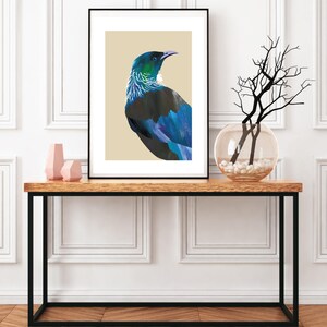Bird Wall Art, New Zealand Native Bird Print, Tui Printable, Bird ...