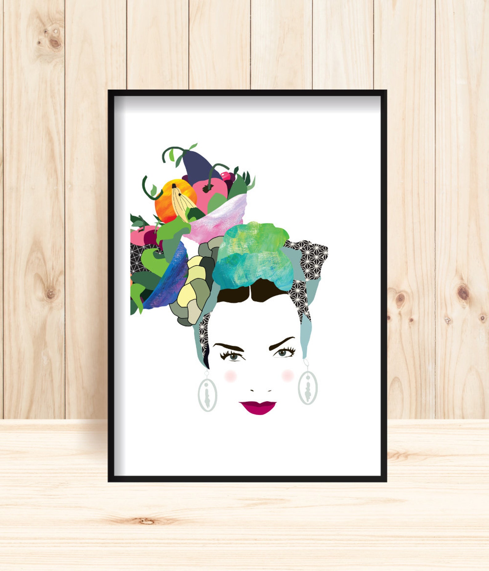 Carmen Miranda Print Printable Art Digital Illustration | Etsy