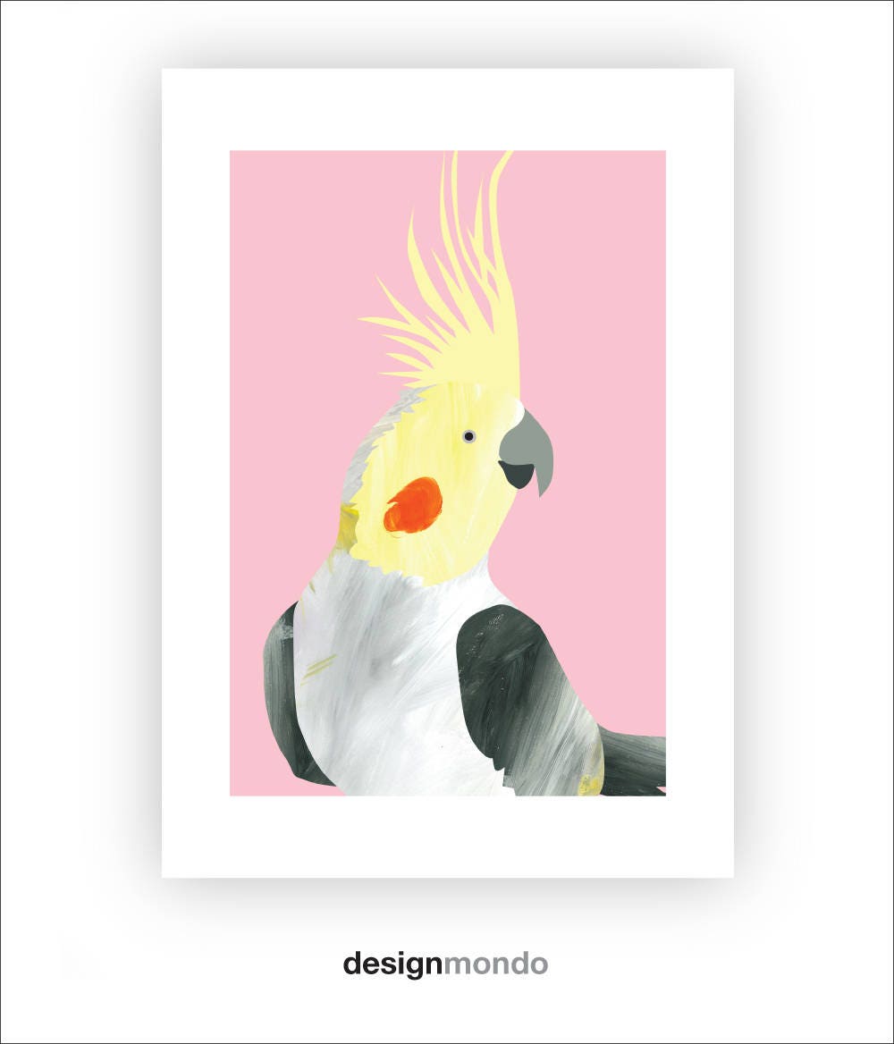 Cockatoo Print Set of 3 Cockies Wall Art Printable Parrots - Etsy