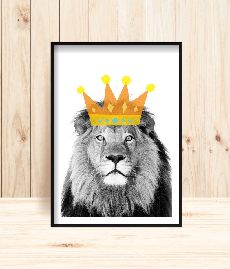Lion Prints Safari Nursery Prints Lion King Wildlife | Etsy