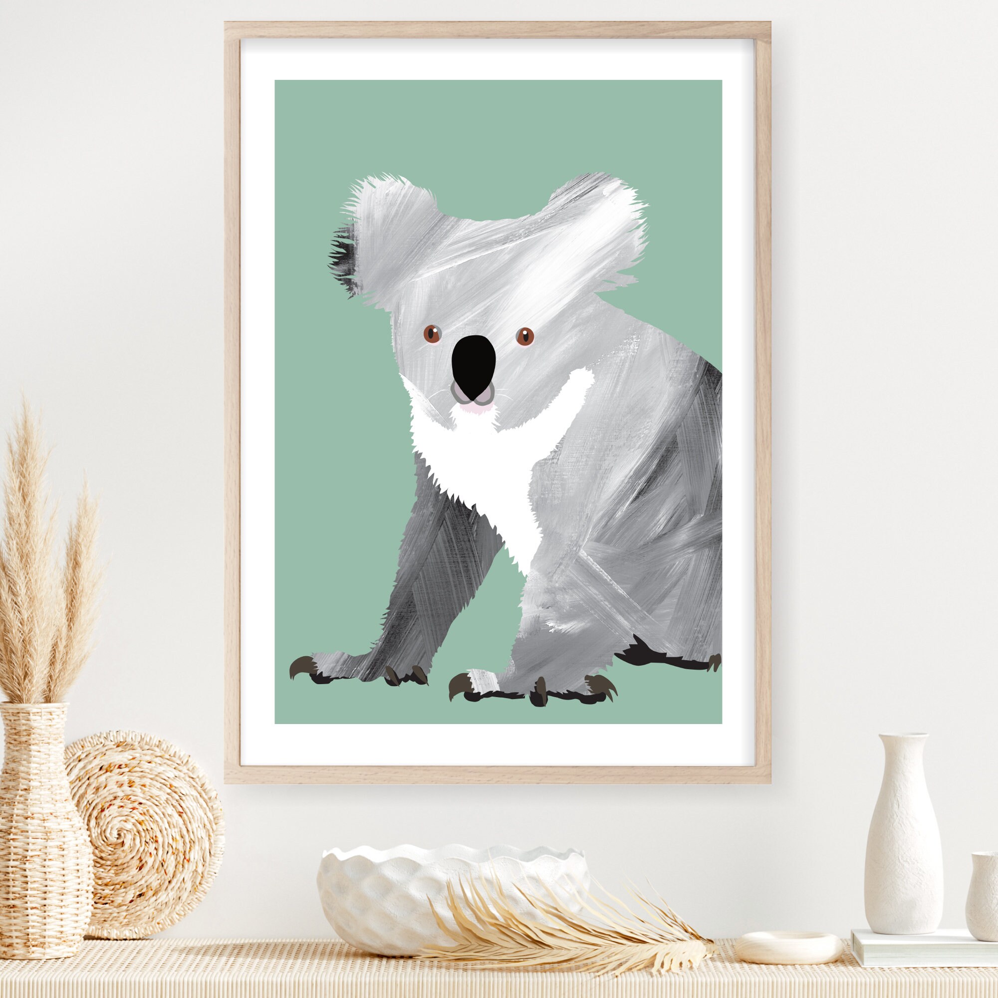 Koala Wall Art Koala Printable Australian Animals Decor - Etsy