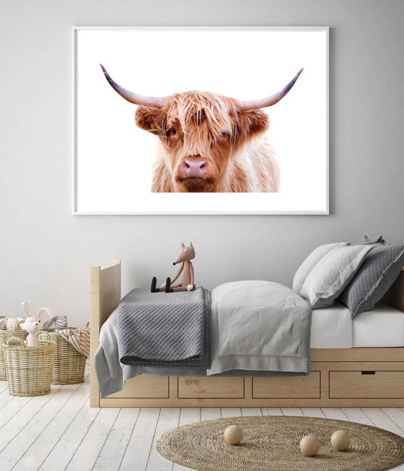 Cow Prints Large Highland Cow Print Printable Cow Poster | Etsy