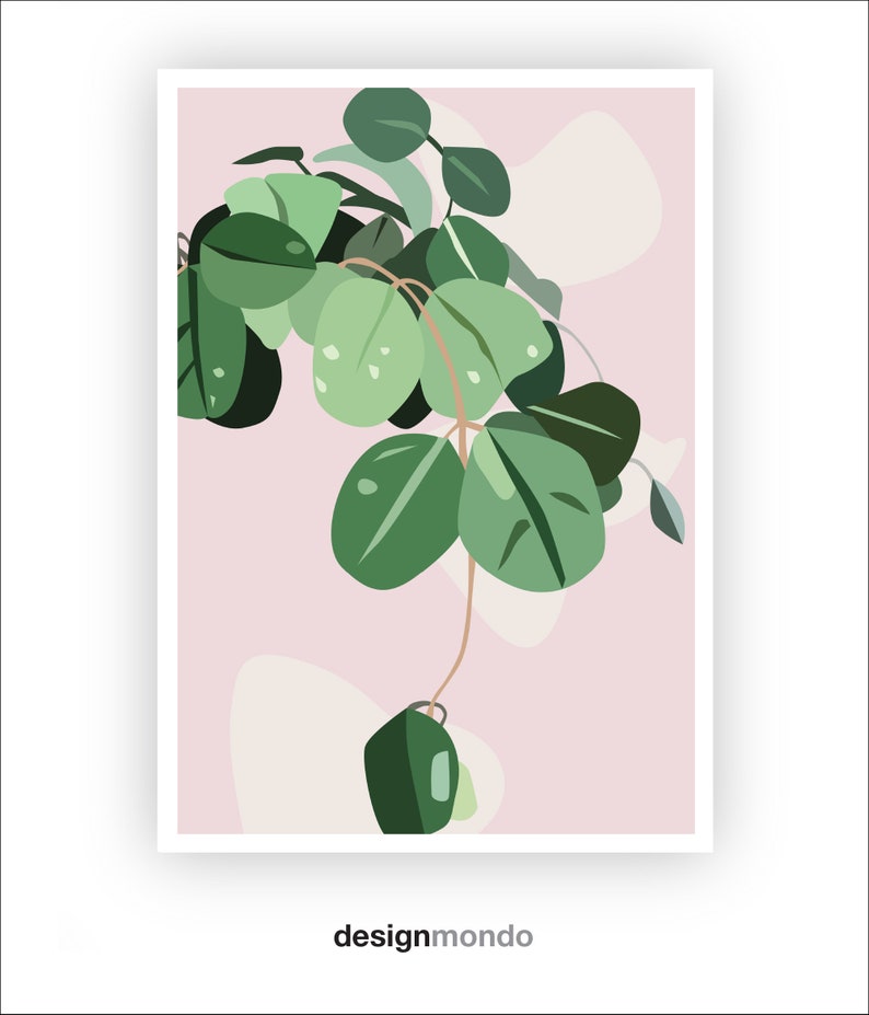 Plants Botanical Prints Abstract Vine Print Plant | Etsy