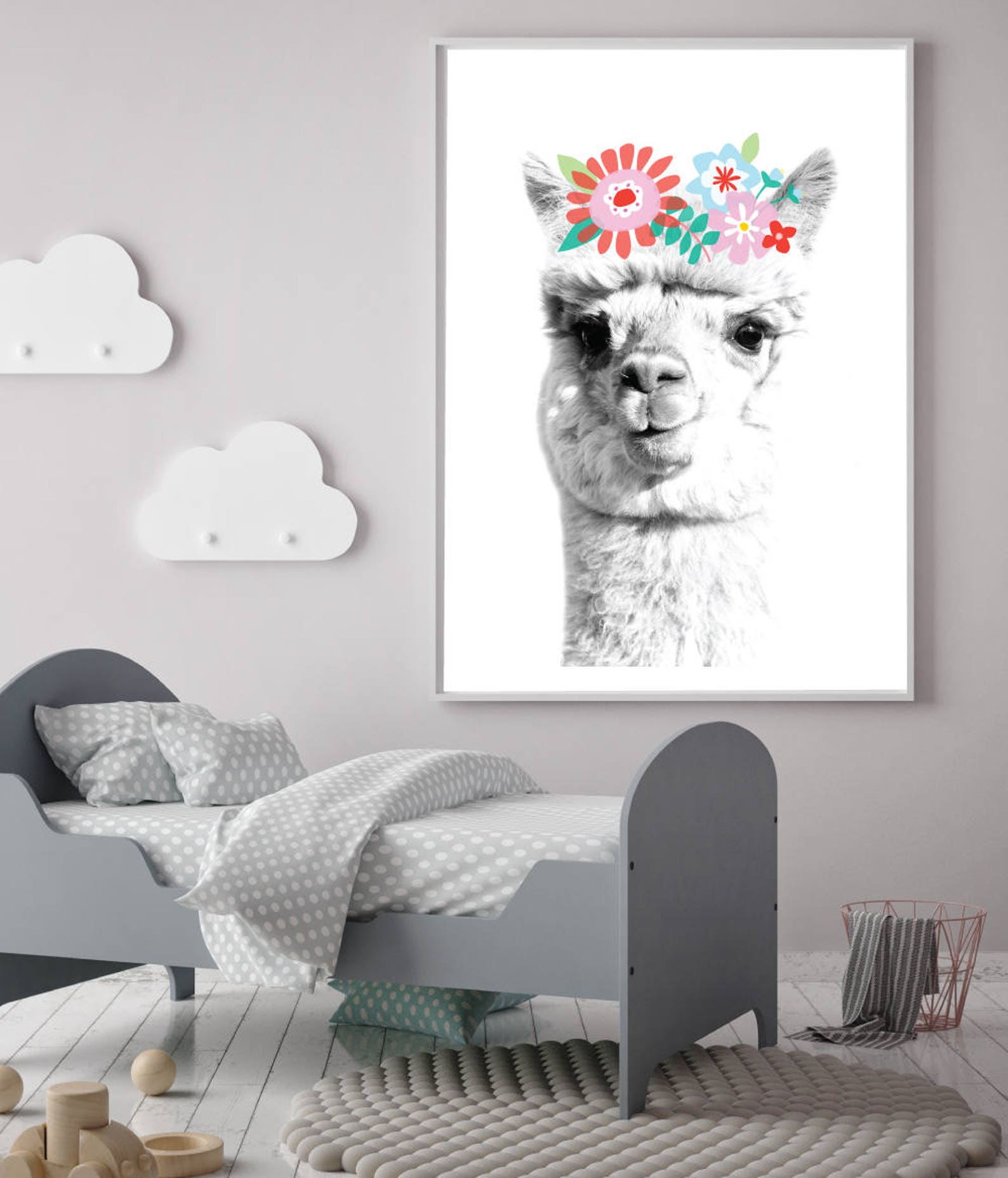 Nursery Printable Llama Prints Alpaca Wall Art Animal | Etsy