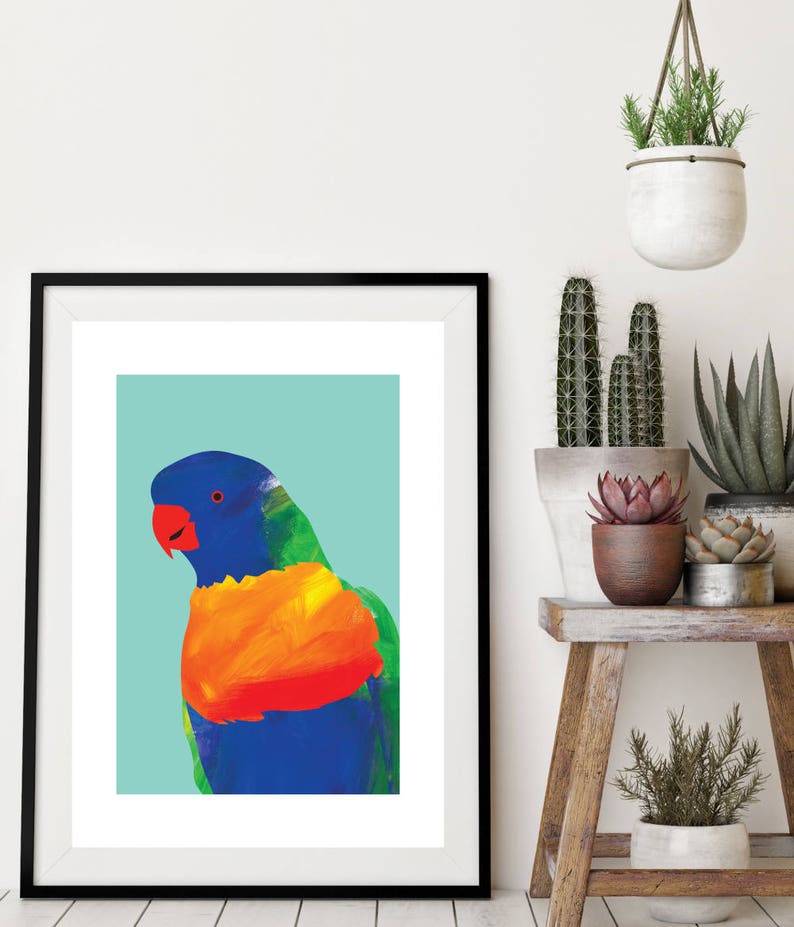 Parrot Prints, Australian Bird Printable, Rainbow Lorikeet Prints ...