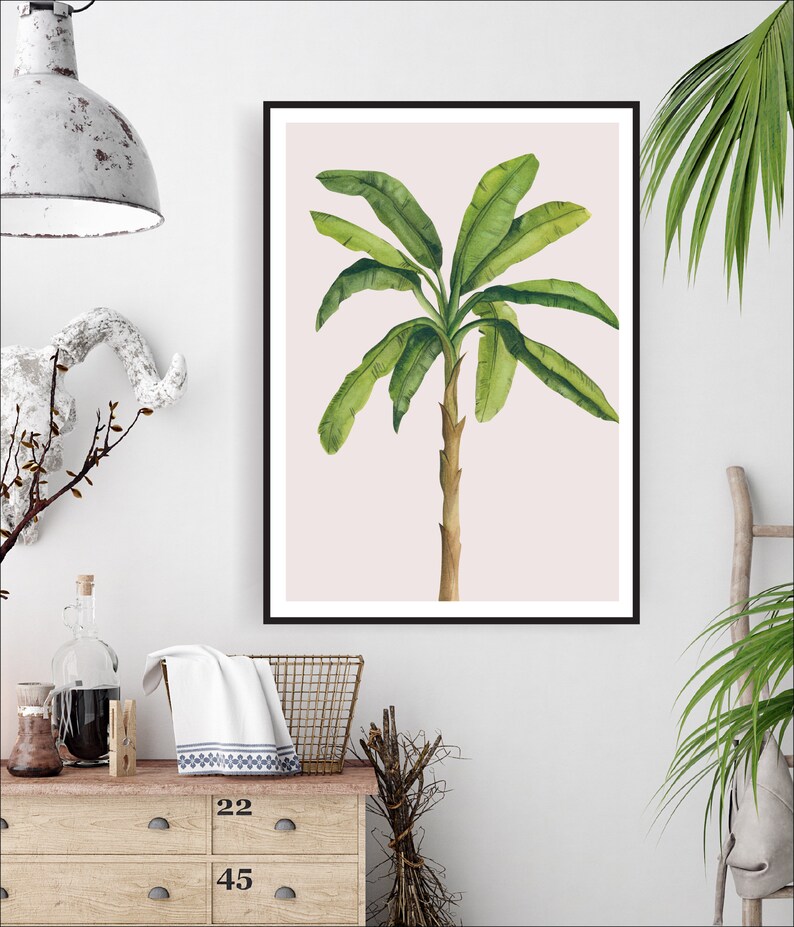 Watercolour Palm Prints Palm Tree Printable Vintage - Etsy
