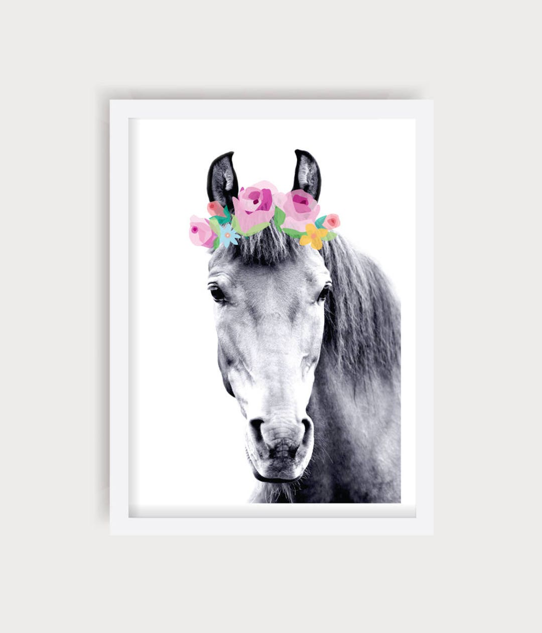 Horse Nursery Prints, Pretty Pony, Nursery Animal Printable, Horse Wall ...