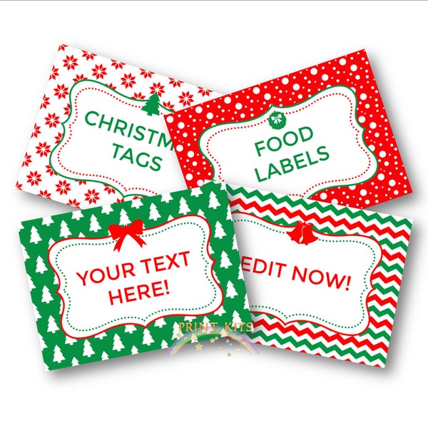 Christmas Labels - Etsy