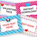 Editable Valentines Gift Tags Printable Valentine Labels Love Tags ...
