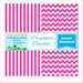 DOLLAR SALE Instant Download Chevron and Stripes Digital Scrapbook ...