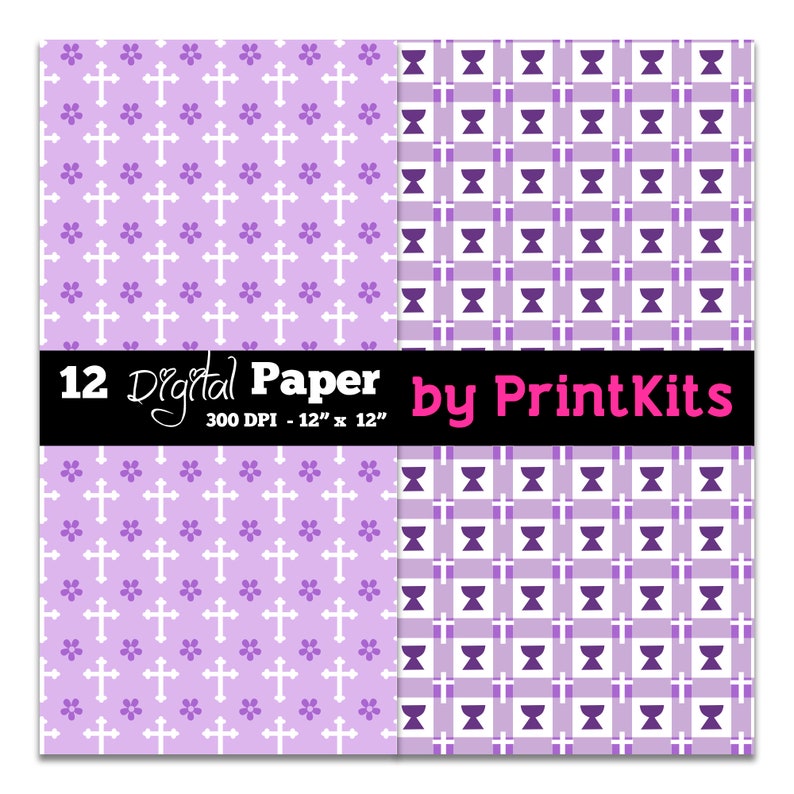 First Communion Digital Paper Scrapbook Paper Use of Creative - Etsy