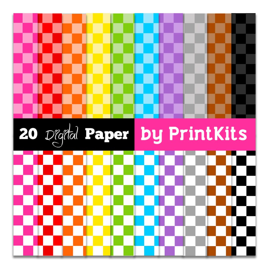 Square Digital Paper Printable Square Paper Basic Digital Paper Square ...
