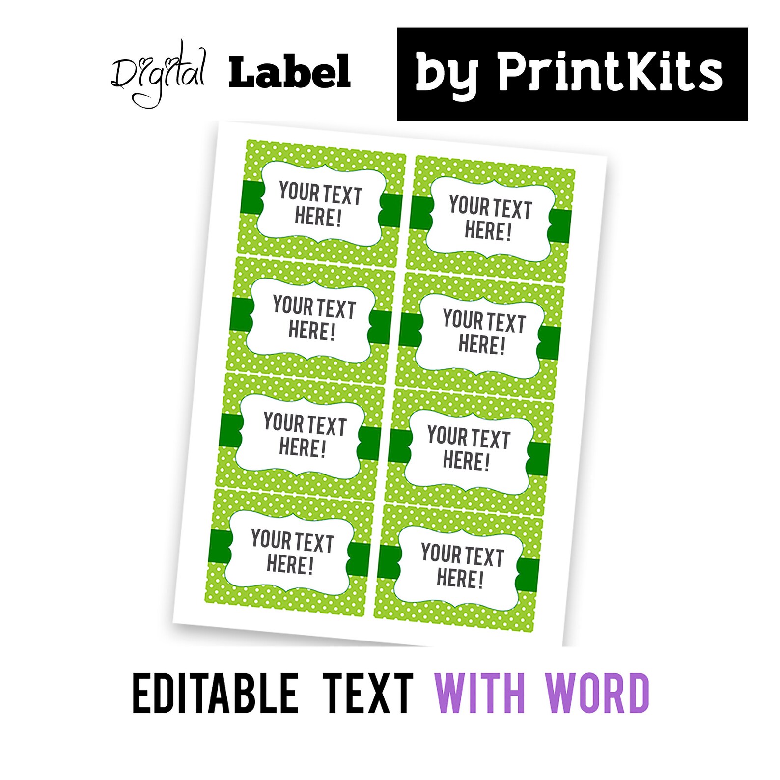 St Patricks Day Candy Buffet Labels Editable Labels Printable Name Tags ...