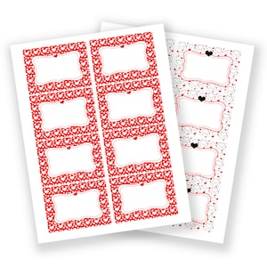 Editable Valentines Gift Tags Printable Valentine Labels Love Tags ...