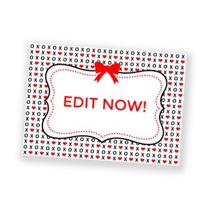 Editable Valentines Gift Tags Printable Valentine Labels Love Tags ...