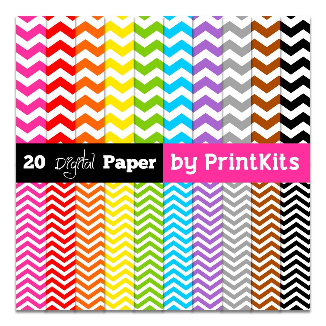 Chevron Digital Paper Zigzag Digital Paper Basic Digital Paper Chevron ...