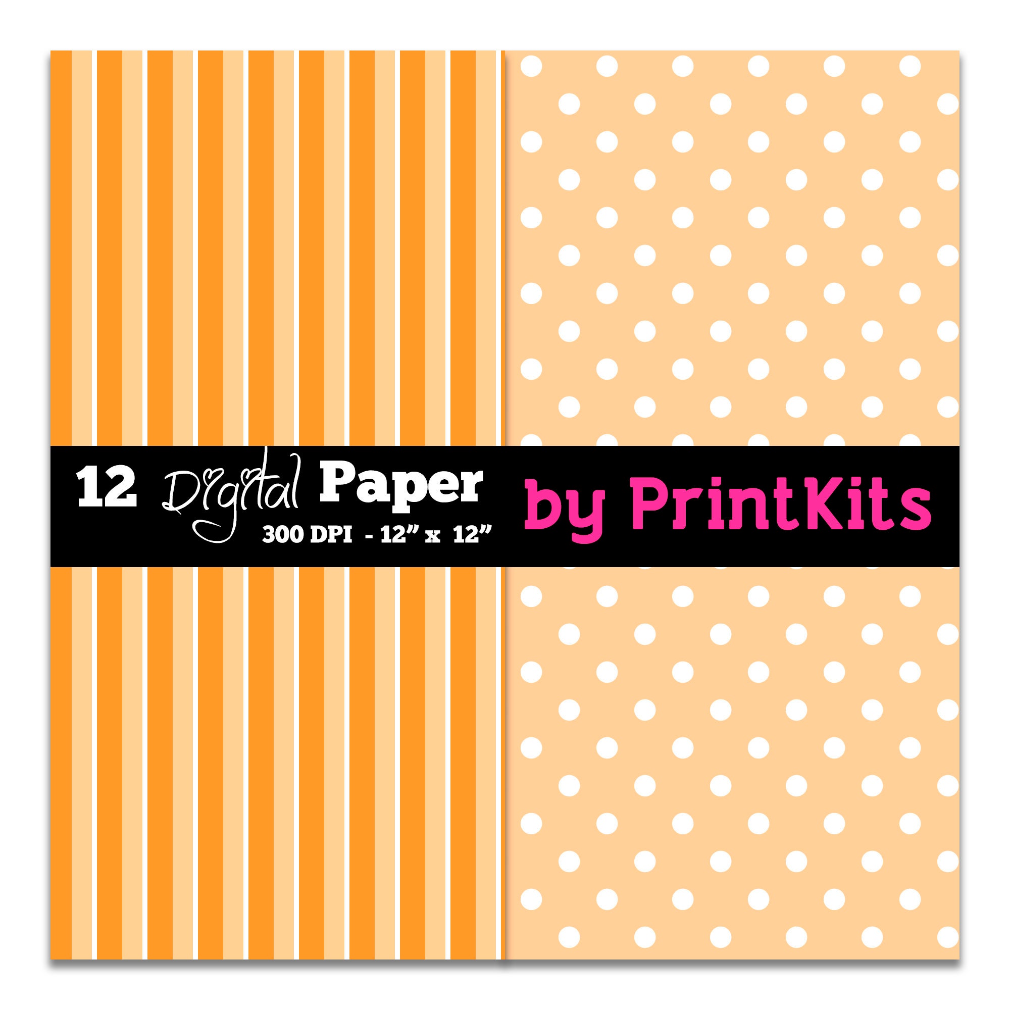 Pastel Polka Dots Digital Paper, Pastel Stripes Digital Paper ...