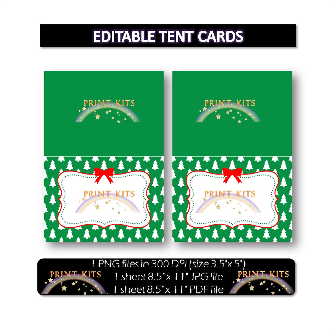 Christmas Printable Food Tent Cards. Buffet Cards. Name Tent Cards ...