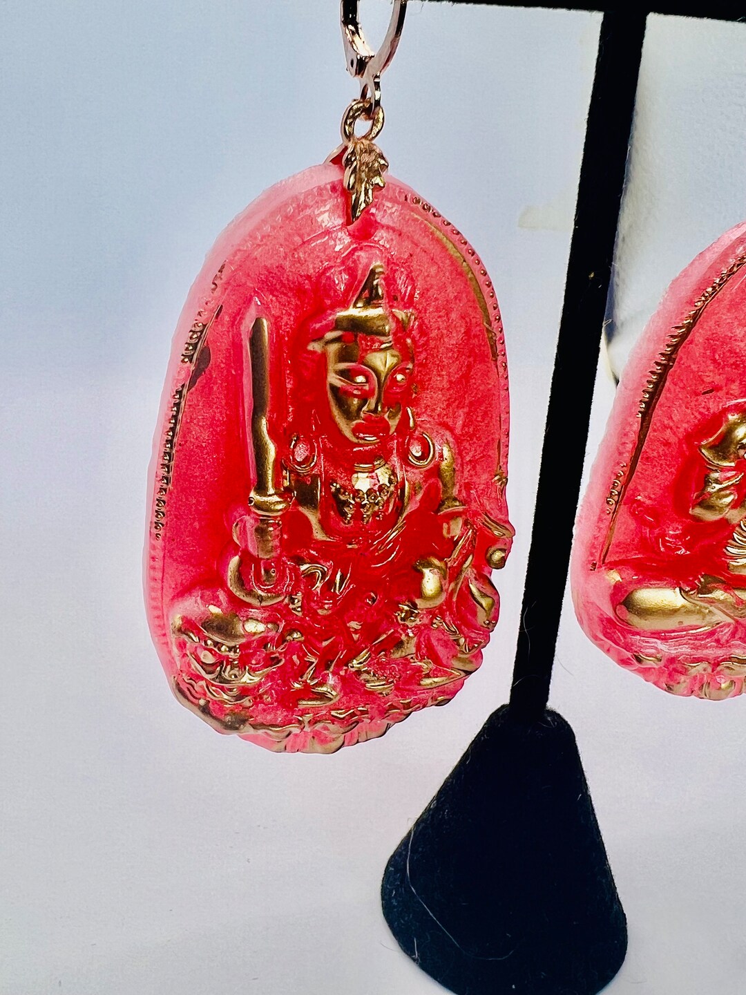 Pink With Rose Gold Accent Ancient Chinese Amulet Resin Chandelier ...