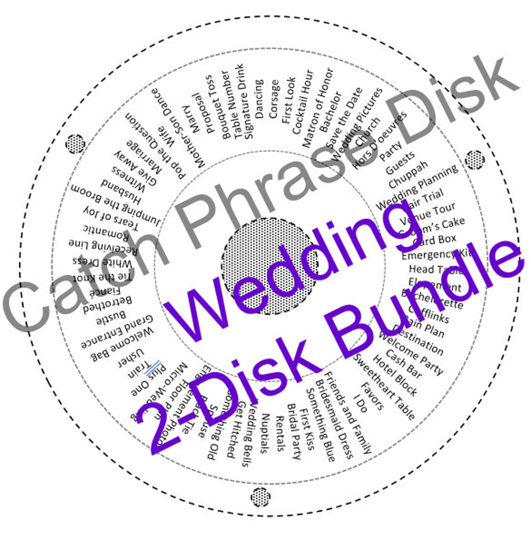 Wedding Bundle Catch Phrase Party Game Disk/insert Download - Etsy