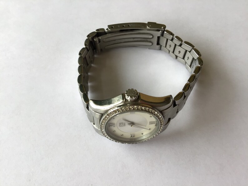 Womens ESQ by Movado Swiss Watch Silver With Stones Around | Etsy