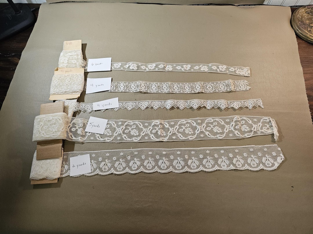 Vintage Belgian Lace Trim-5 Different Patterns-all From Belgium - Etsy
