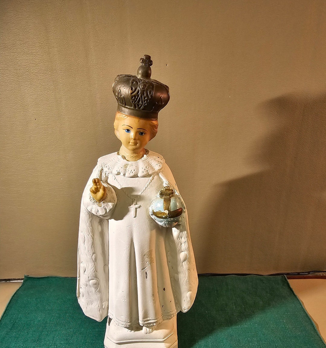 Vintage Chalk Infant Jesus of Prague-large & Heavy! Religious Statue - Etsy