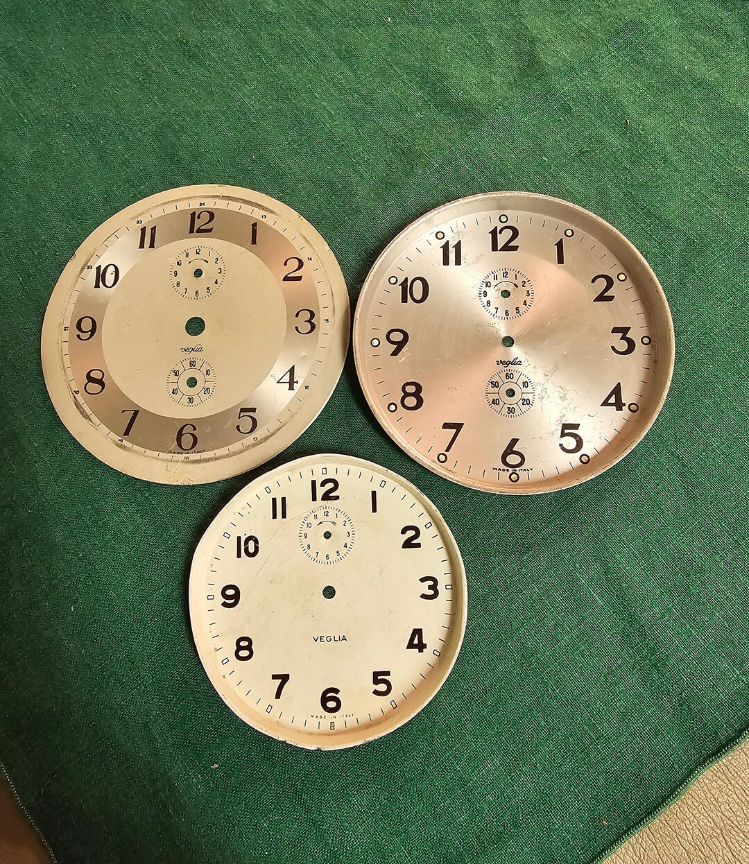 3 Vintage Italian Veglia Clock Faces-watch Dials-old Italy - Etsy
