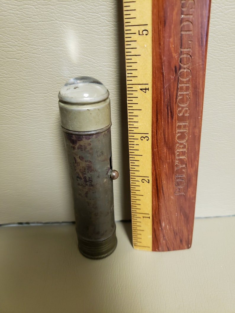 Antique Miniature Bullseye Flashlight-old Vintage Torch-french - Etsy