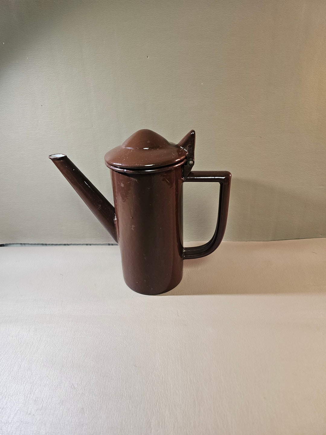 Vintage German Enamelware Coffee or Tea Pot-old Kitchen Graniteware - Etsy