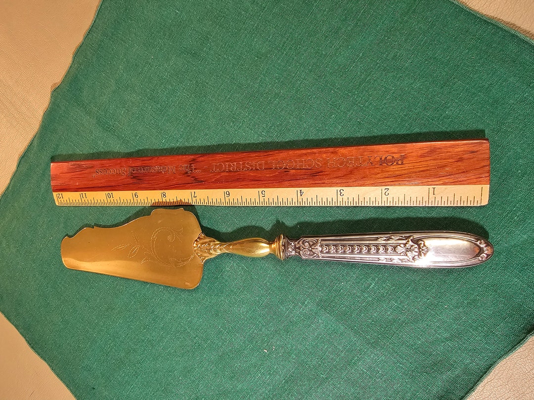 Vintage French Silverplate & Gold Pie Cake Pastry Server-large - Etsy