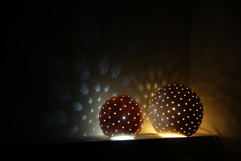 Porcelain Lamp in the Shape of a Small Sphere - Etsy