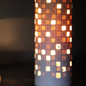 Cylinder-shaped Porcelain Lamp - Etsy