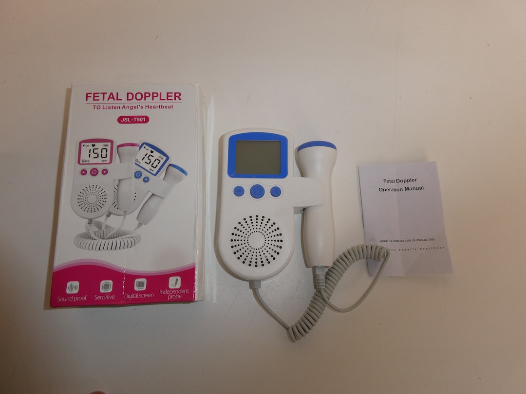 Fetal Doppler Monitor Ultrasound Baby Heart Rate Fetus Blue Pregnancy ...