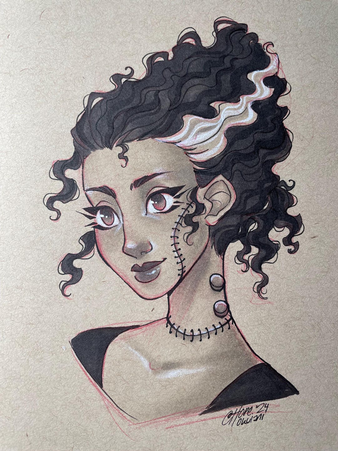 Mrs. Monster Original Illustration - Etsy