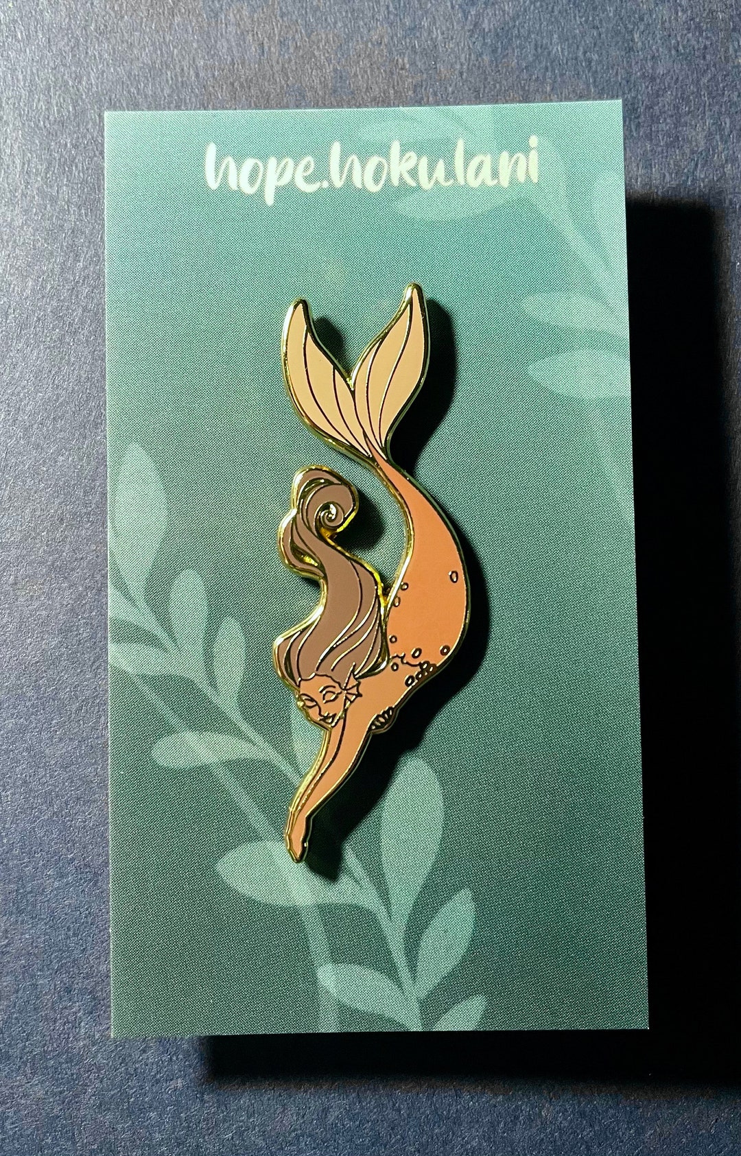 Mermaid Gold Enamel Pin - Etsy