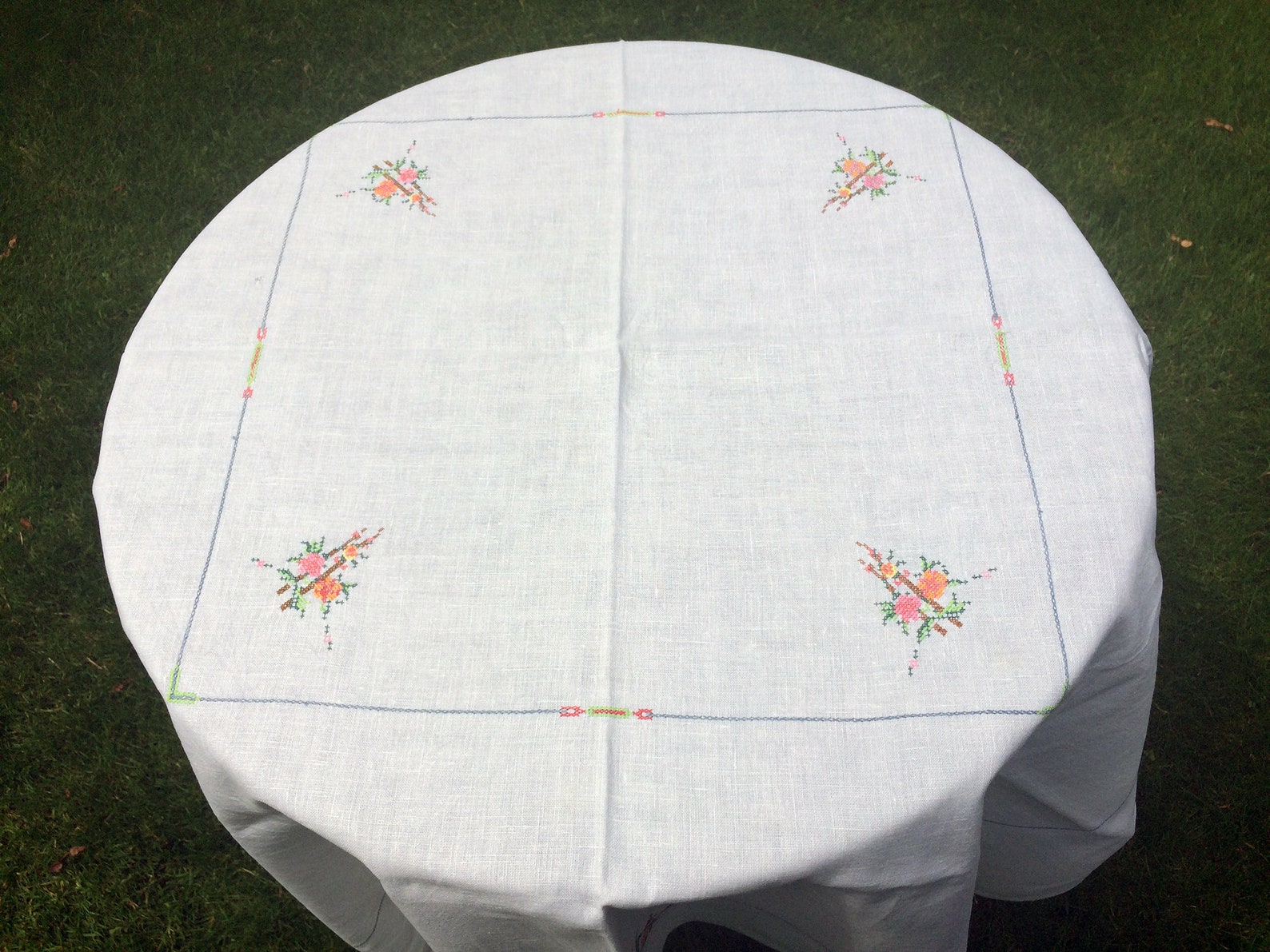 Hand Embroidered Linen Cloth - Etsy