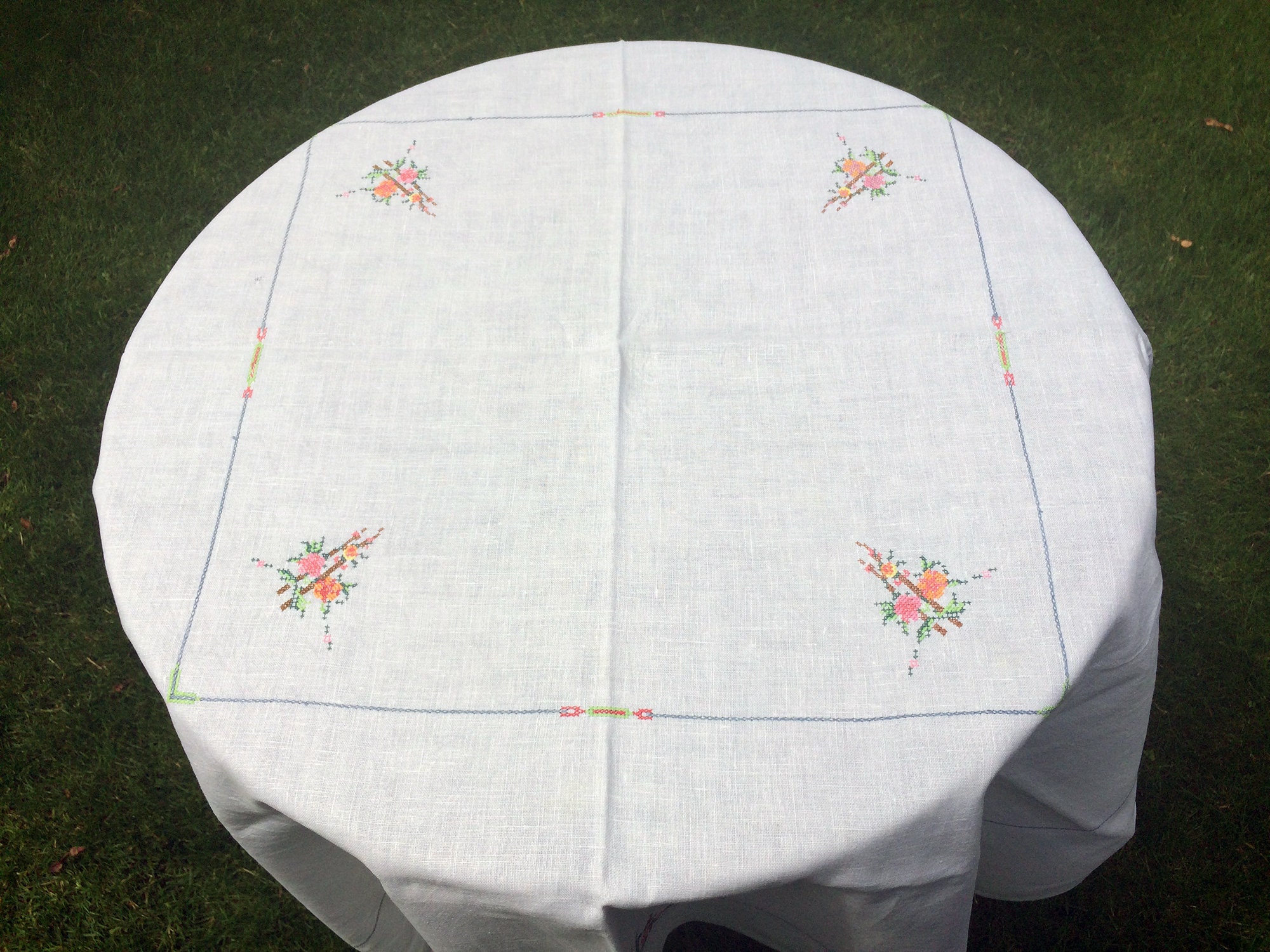 Hand Embroidered Linen Cloth - Etsy