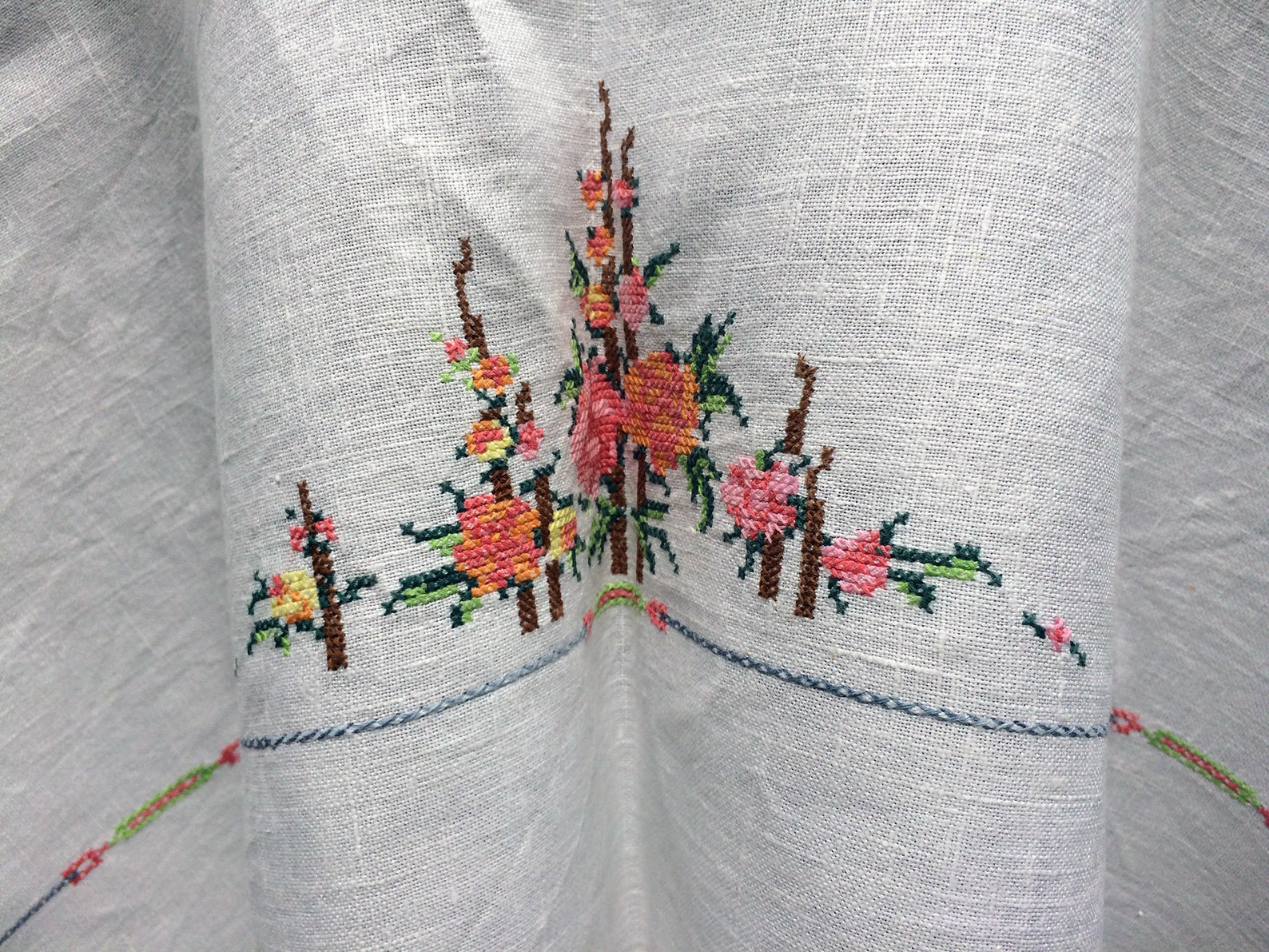 Hand Embroidered Linen Cloth - Etsy