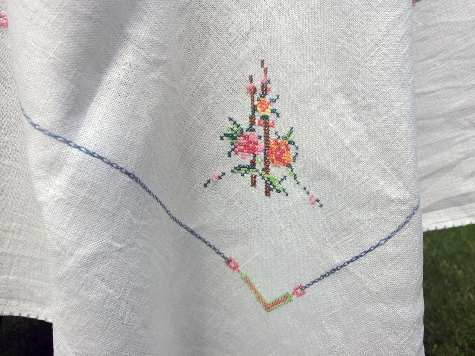 Hand Embroidered Linen Cloth - Etsy