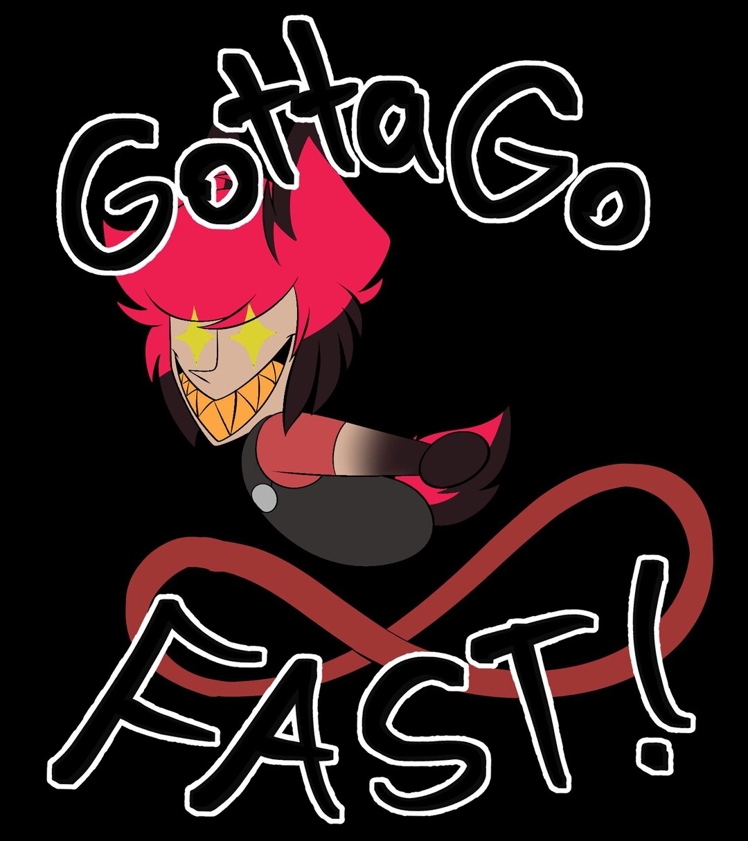 GOTTA GO FAST!!!- Hazbin Hotel Alastor Sticker Mama's Boy - Etsy