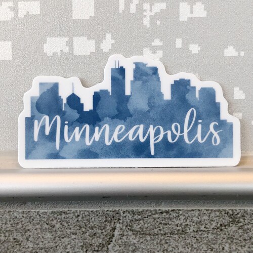 Minneapolis Skyline Vinyl Sticker - Etsy