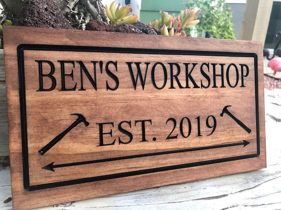 Workshop Wood Shop Garage Sign Rustic Vintage Style Sign - Etsy