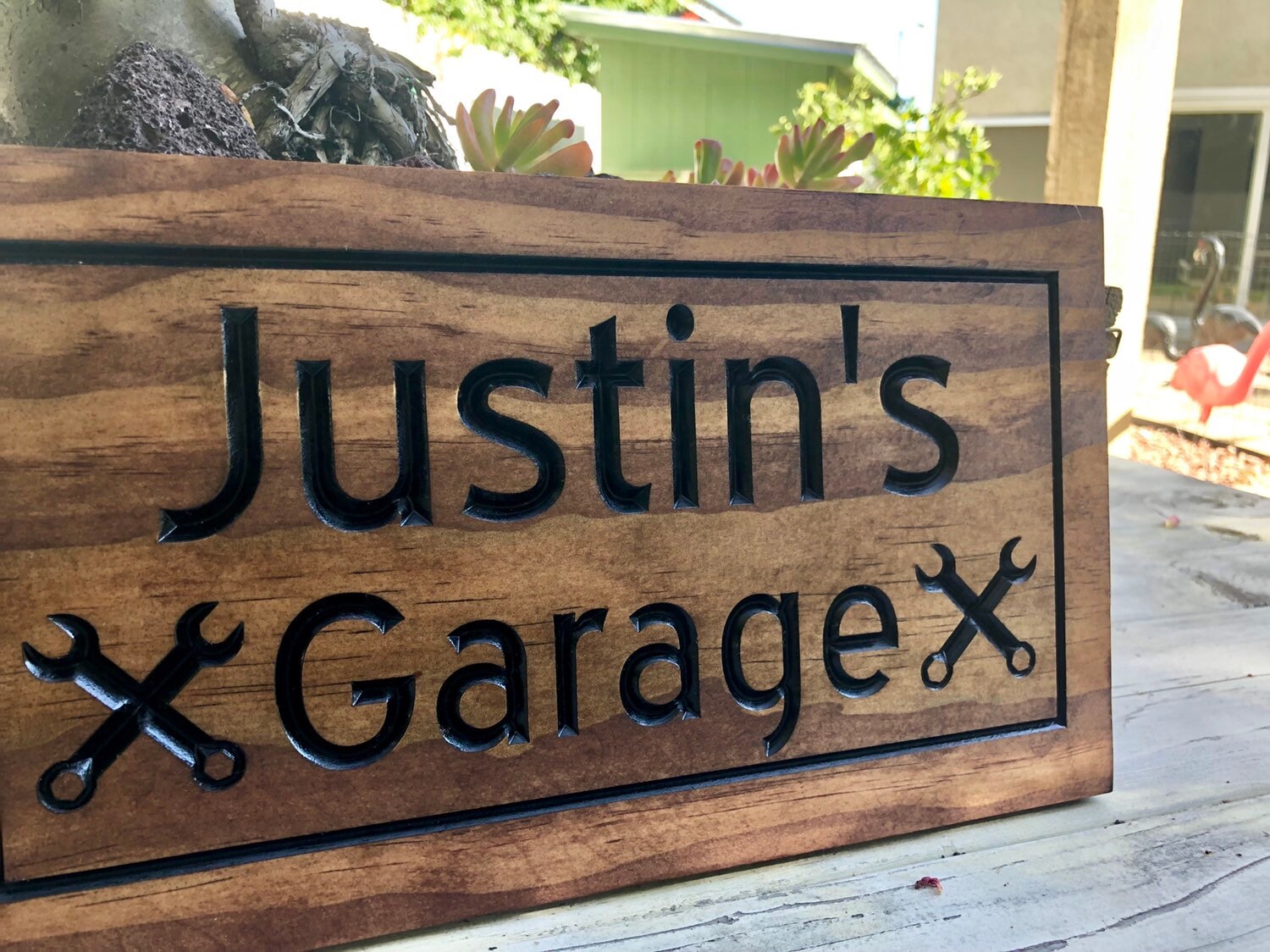 Garage Wood Sign Wood Shop Garage Sign Rustic Vintage | Etsy