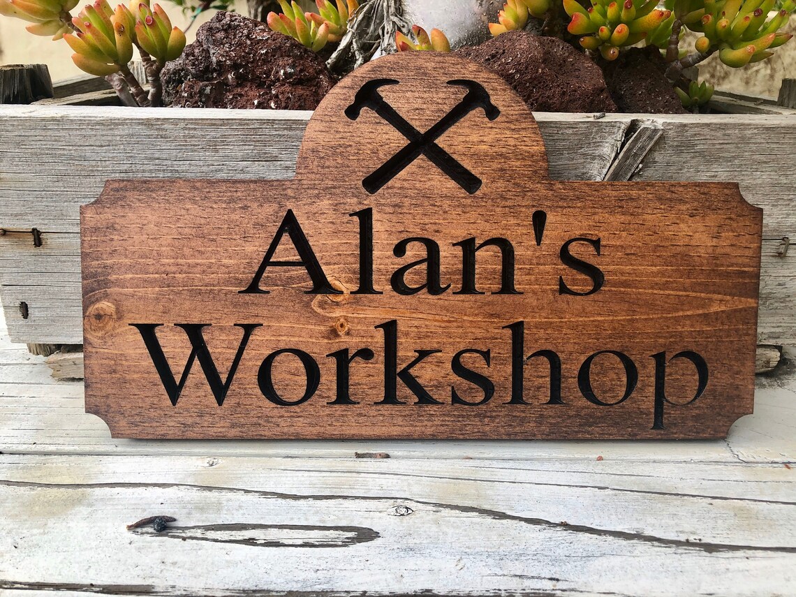 Workshop Wood Shop Garage Sign Rustic Vintage Style Sign - Etsy