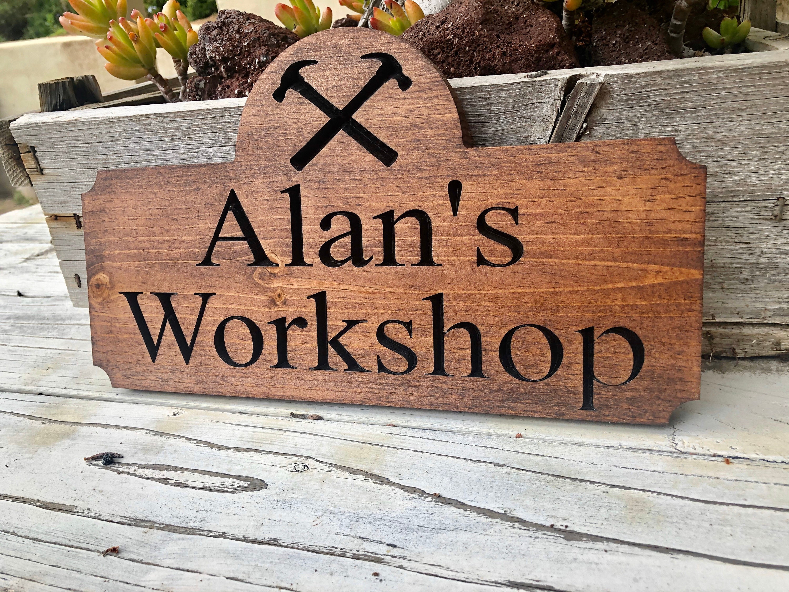 Workshop Wood Shop Garage Sign Rustic Vintage Style Sign | Etsy