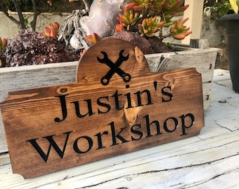 Workshop Wood Shop Garage Sign Rustic Vintage Style Sign | Etsy
