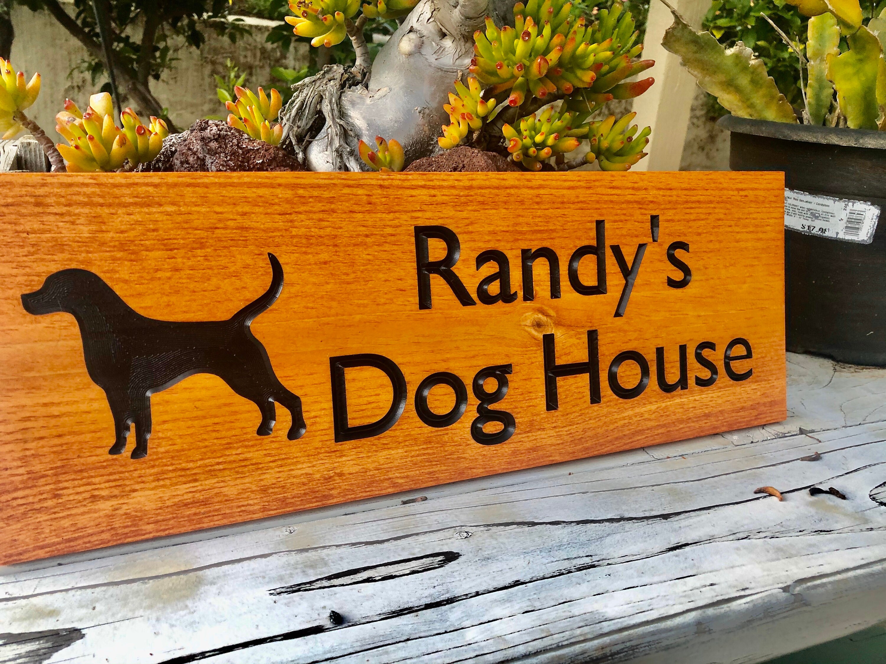 Dog house wood sign Personalized dog house Pet house | Etsy
